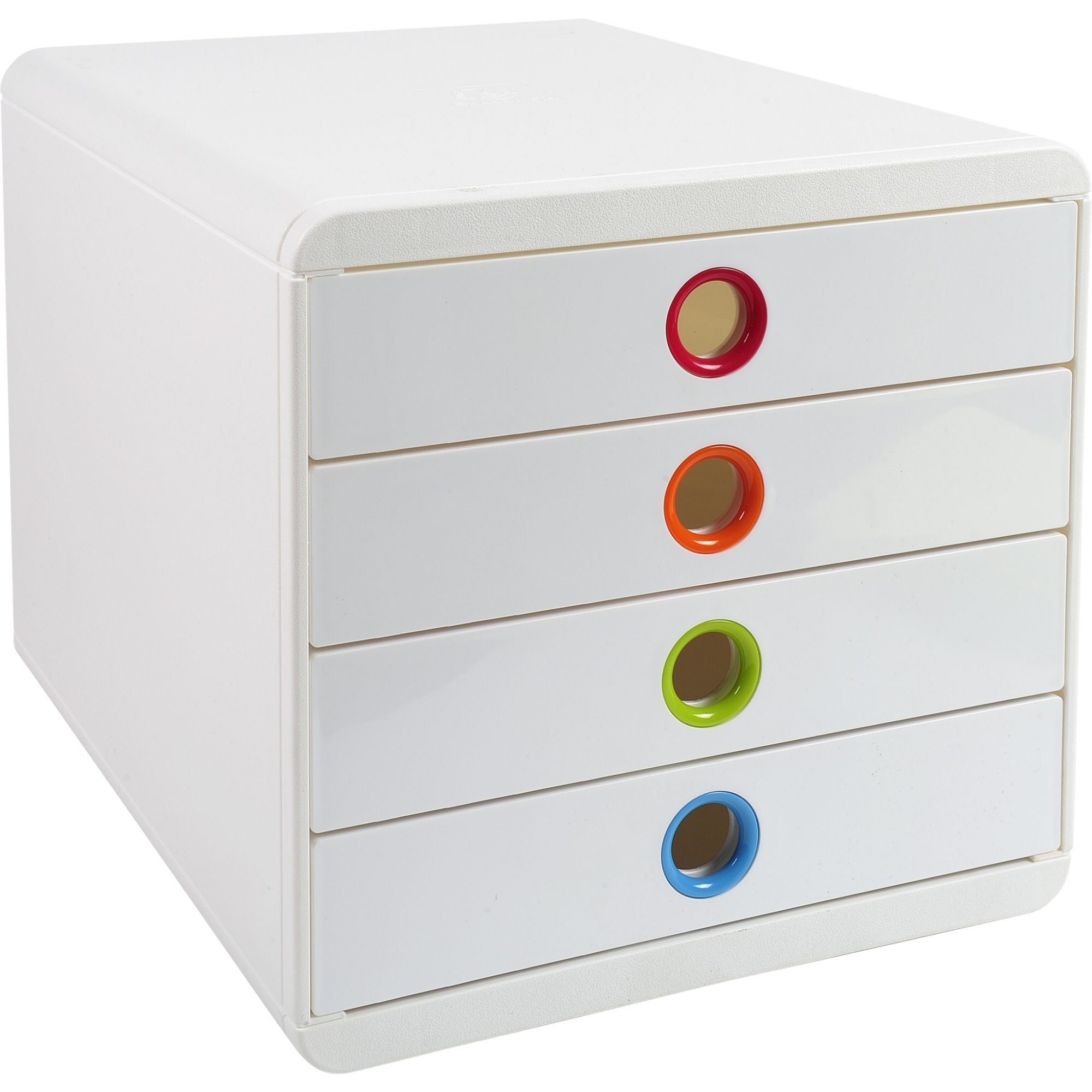 Schubladenbox Pop-Box A4+ 4Schübe ws/harlekin | 127035601